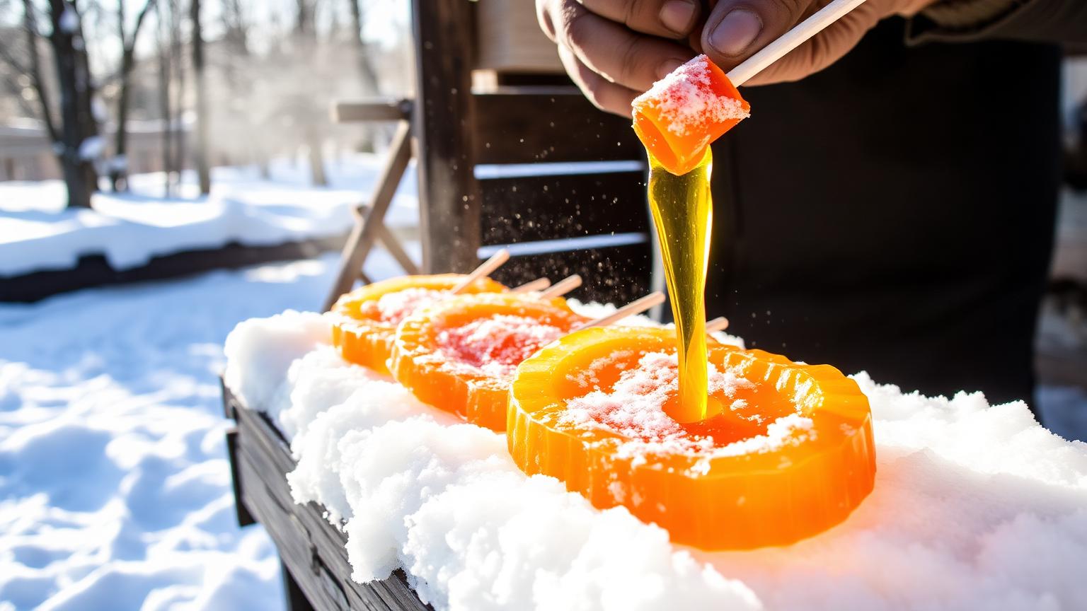 Tire d'érable (Maple Taffy on Snow) | Maple Authority